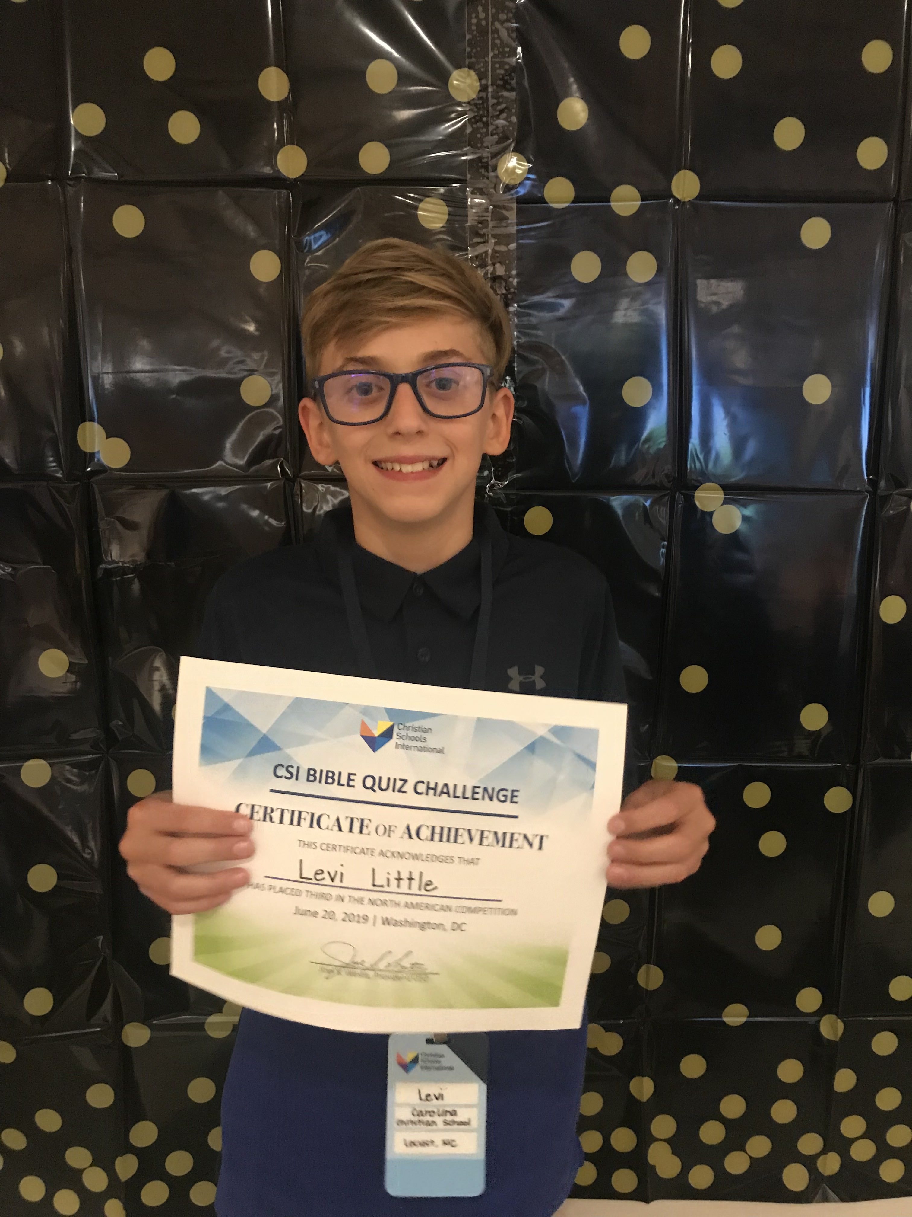 Little places third in national Bible competition in D.C. - The Stanly ...